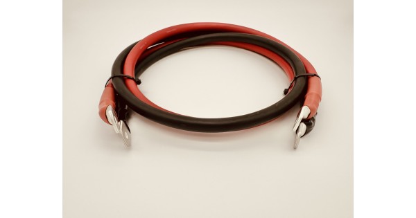 Set cabluri curent 95 mm² pentru conectare între acumulator si invertor ...