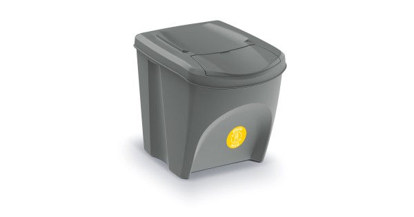 Set 4 cosuri pentru colectare selectiva SORTI BOX, Stone Gray ...