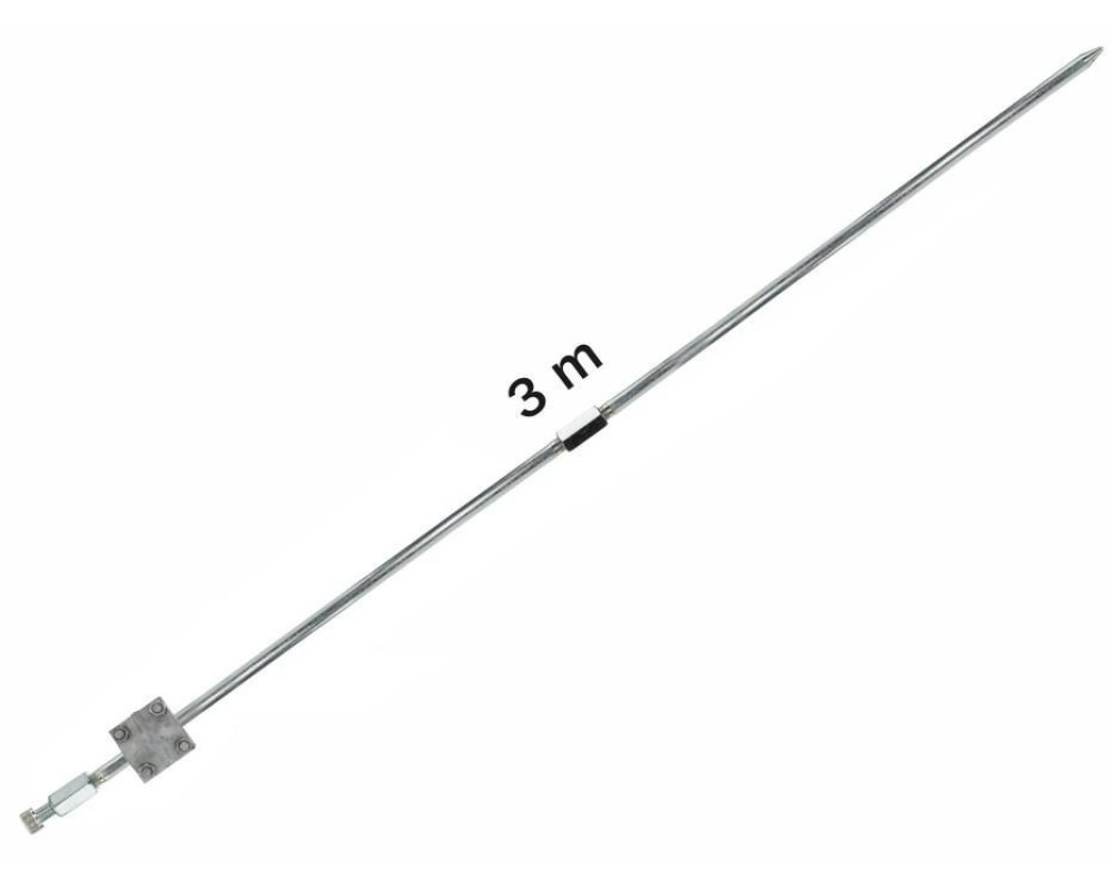 Electrod de împământare complet galvanizat 3m (2x1.5m) - BluPower